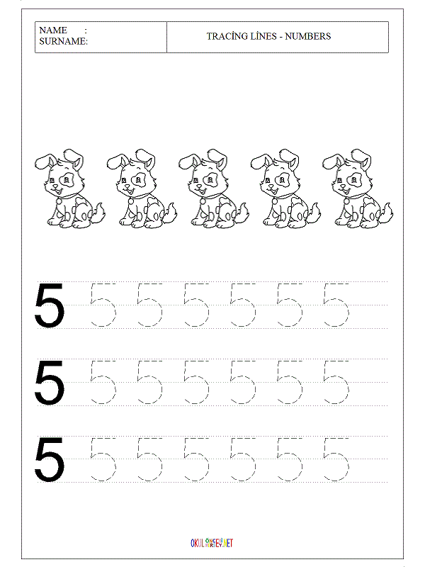 Preschool Practice Writing Numbers